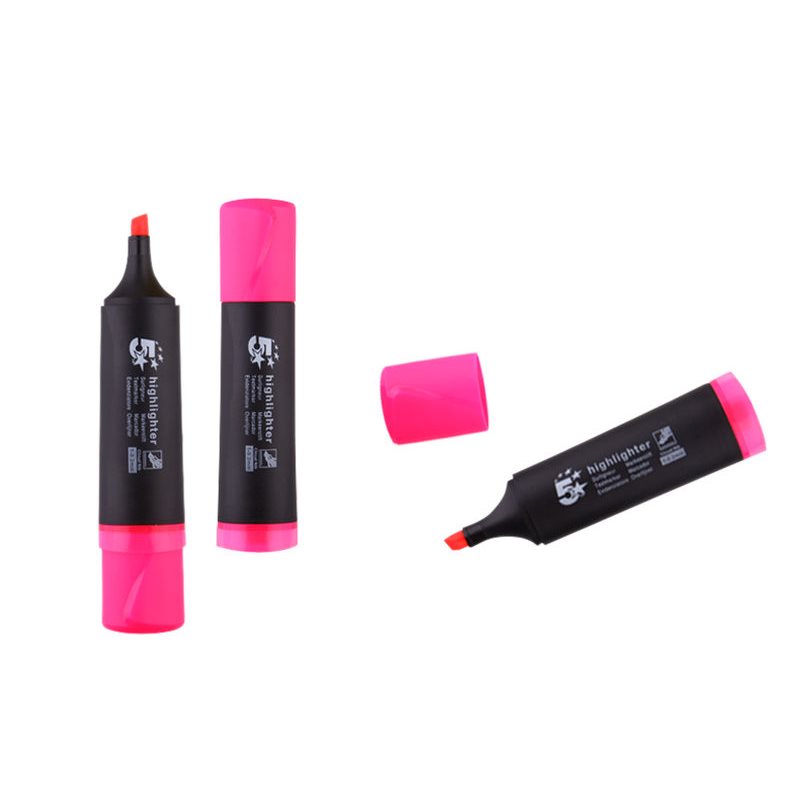 5 STAR Marcador fluorescente Trazo 1-4 mm Punta biselada Rosa 961109 ...